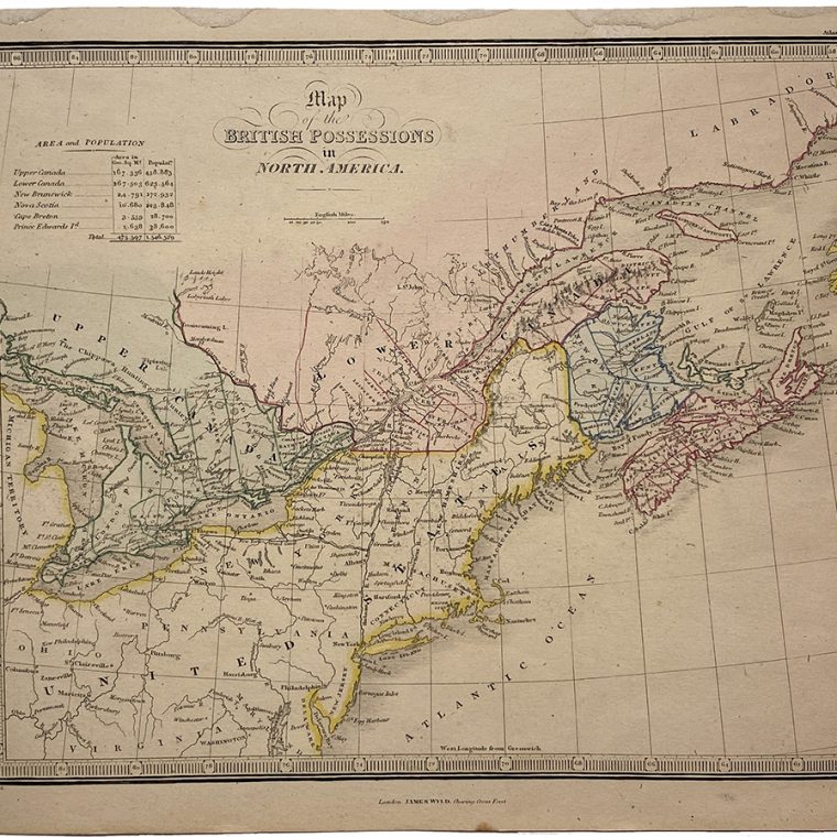 Map of the British Possessions in North America - 1492 Maps