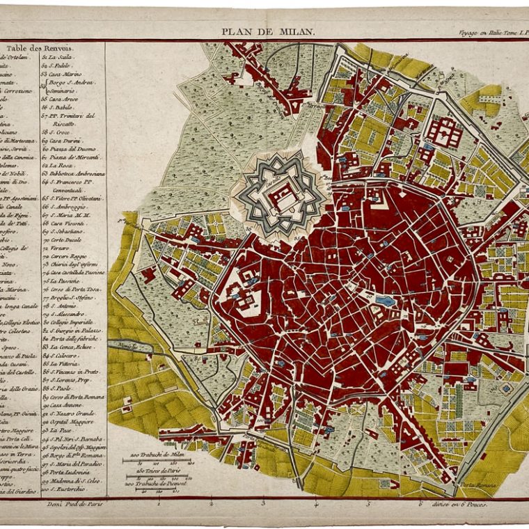 Plan de Milan - 1492 Maps