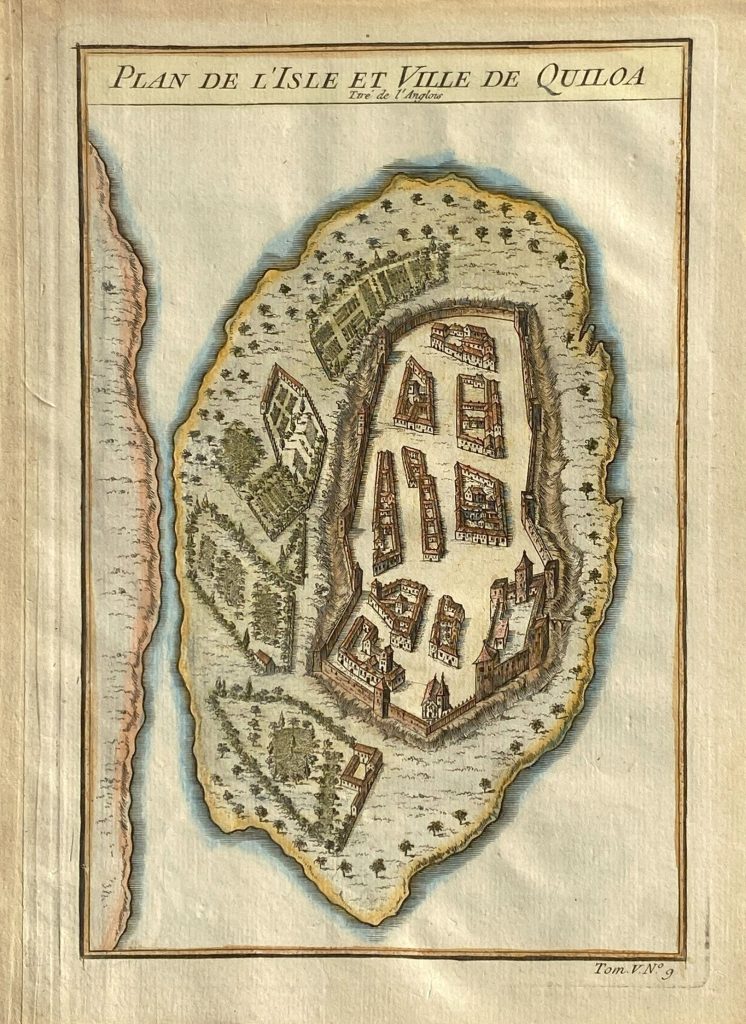 Plan de l´Isle et Ville de Quiloa - 1492 Maps